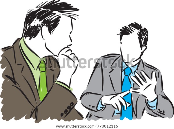 Two Business Men Vector Illustration Stock Vector (Royalty Free ...