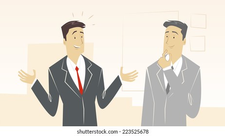 3,297 Two businessman talking cartoon Images, Stock Photos & Vectors ...
