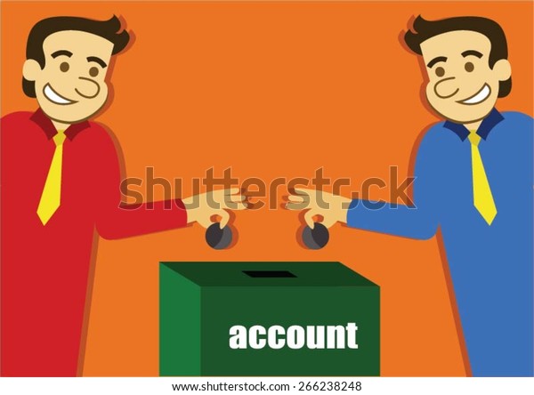 Two Businessmen Joint Account Stock Vector (Royalty Free) 266238248