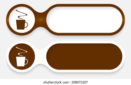 Two Buttons Entering Text Cup Coffee Stock Vector (Royalty Free ...