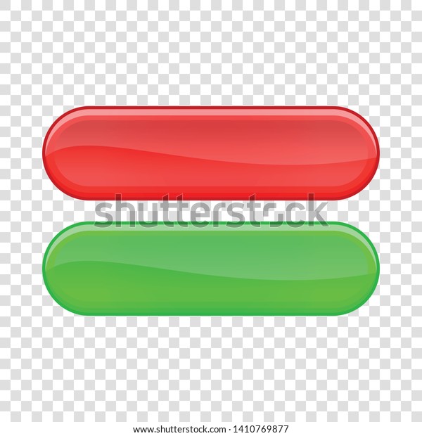 Two Buttons Icon Cartoon Illustration Two Stock Vector (Royalty Free ...
