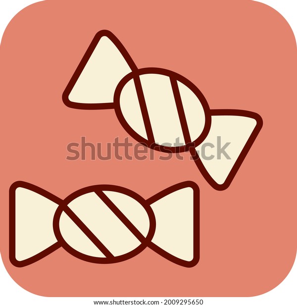 Two Candies Illustration Vector On White Stock Vector (Royalty Free ...