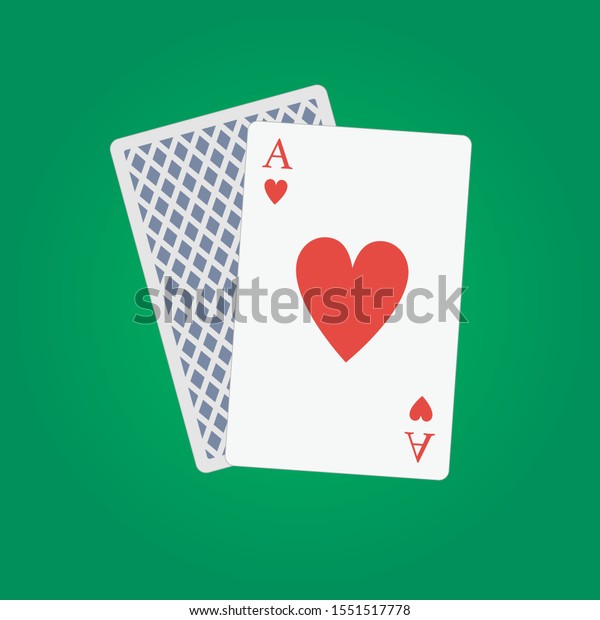 Two Cards On Table Made Green Stock Vector (Royalty Free) 1551517778