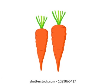 Two Carrots Cartoon Vector Image Stock Vector (Royalty Free) 1023865417 ...