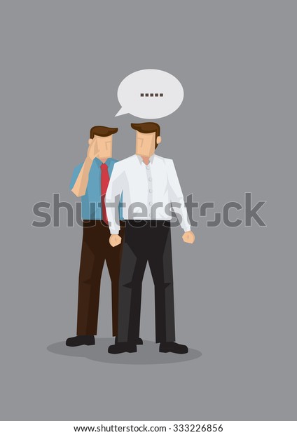 Two Cartoon Men Work Attire Gossiping Stock Vector (Royalty Free ...