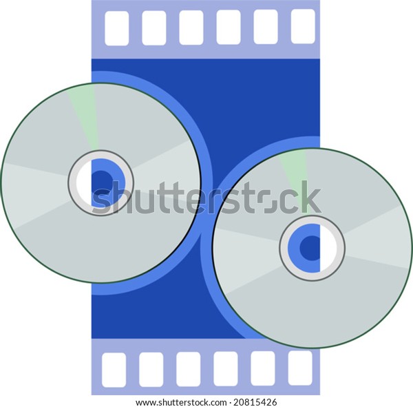 Two Cd Blue Colour Film Background Stock Vector (Royalty Free) 20815426