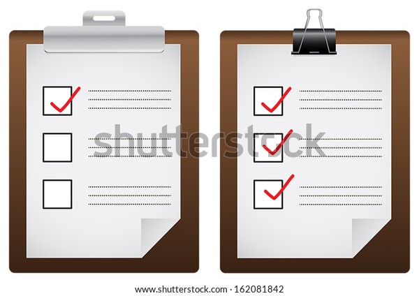 Two Check List Board Icons Create Stock Vector (Royalty Free) 162081842 ...