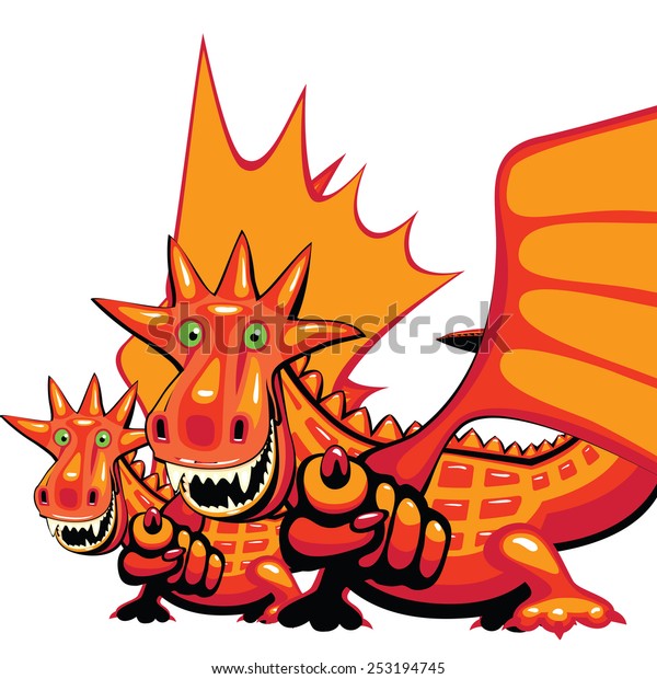Two Cheerful Dragon Index Fingers Pointing Stock Vector (Royalty Free ...