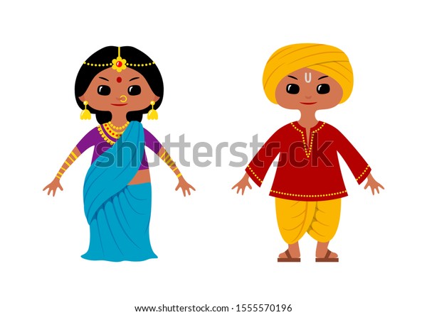 Two Chibi Style Characters Wearing Traditional Stock Vector (Royalty ...