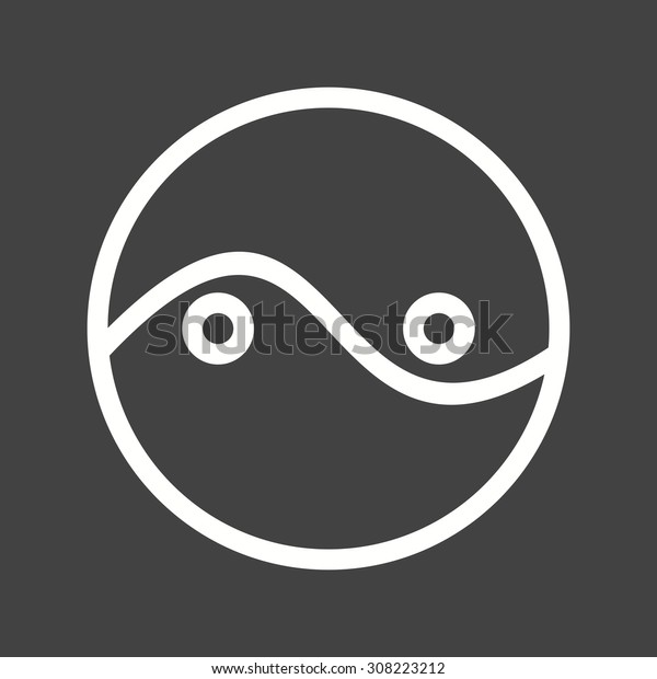 Two Circles Diagram Icon Vector Image Stock Vector (Royalty Free ...