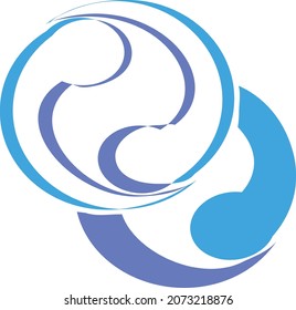 Two Circles Form Beautiful Rolling Wave Stock Vector (Royalty Free ...