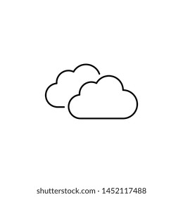 Two Clouds Thin Line Icon On Stock Vector (Royalty Free) 1452117488 ...