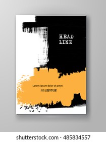 Two Color Abstract Design Ink Paint Stock Vector (Royalty Free ...