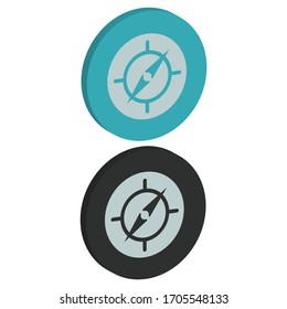 Two Color Right View Flaticon Round Stock Vector (Royalty Free ...