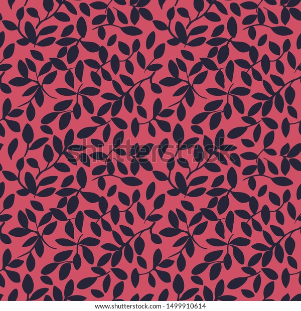 Two Color Seamless Leaf Pattern Vector Stock Vector (Royalty Free ...