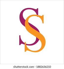 Two Color Ss Logo Icon Stock Vector (Royalty Free) 1882636210 ...