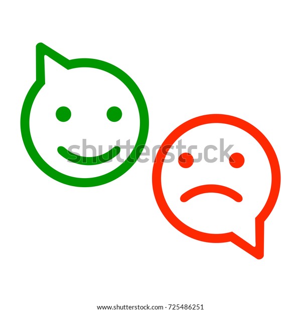 Two Colored Smilies Set Smiley Emotion Stock Vector (Royalty Free ...