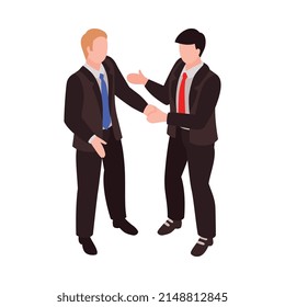 Two Communicating Faceless Characters Businessmen Politicians Stock ...