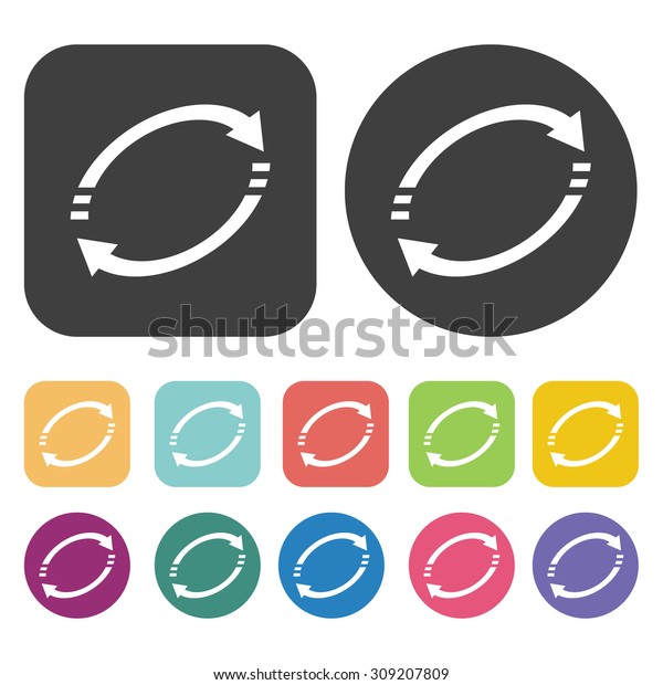 Two Connecting Arrows Icons Set Vector Stock Vector (Royalty Free ...
