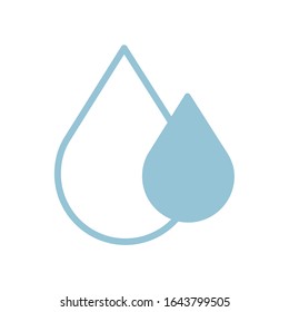 Two Cream Drops Icon Simple Outline Stock Vector (Royalty Free) 1643799505