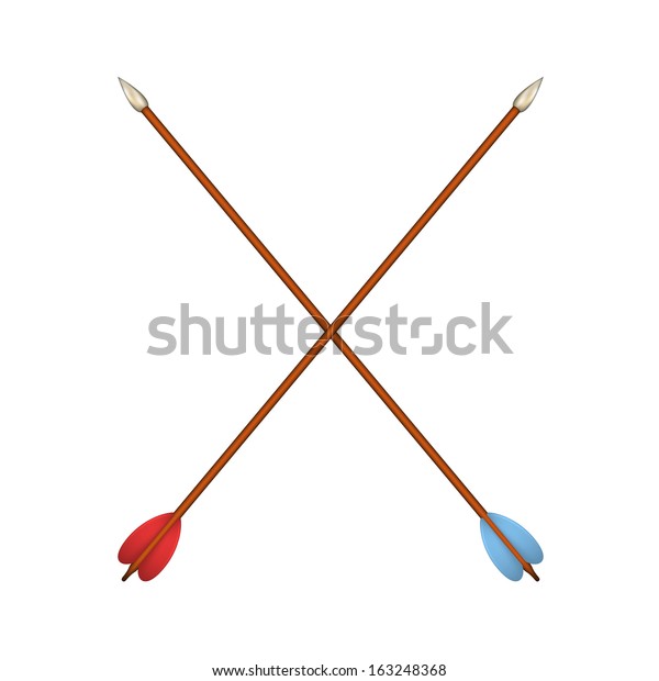 Two Crossed Bow Arrows Stock Vector (Royalty Free) 163248368 | Shutterstock
