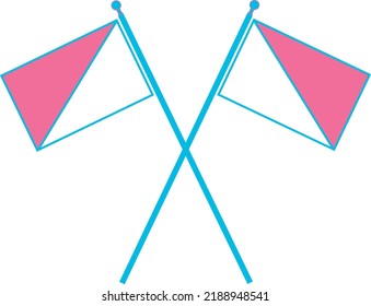 Two Crossed Color Guard Flags Stock Vector (Royalty Free) 2188948541 ...