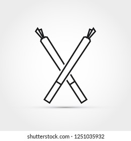 Two Crossed Joints Vector Illustration Stock Vector (Royalty Free ...