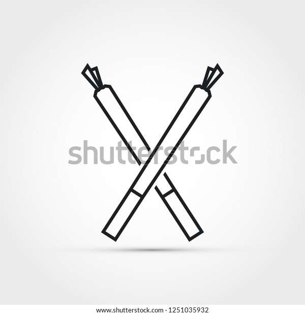 Two Crossed Joints Vector Illustration Stock Vector (Royalty Free ...