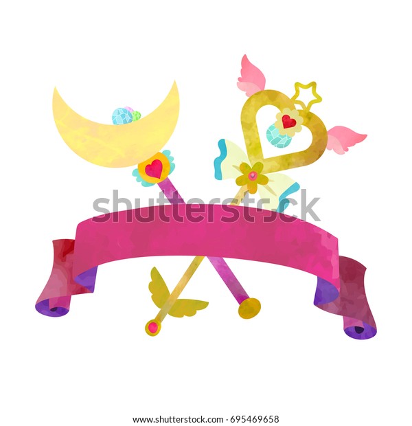 Two Crossed Star Wands Evil Fighting Stock Vector (Royalty Free ...