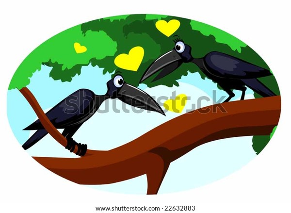 Two Crow Stock Vector (Royalty Free) 22632883 | Shutterstock