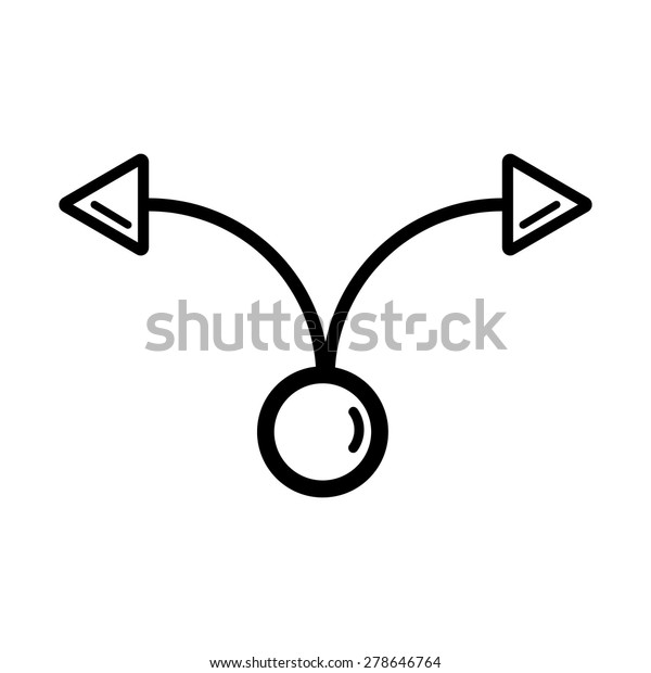 Two Curved Arrows Circle Symbol Icon Stock Vector (Royalty Free) 278646764