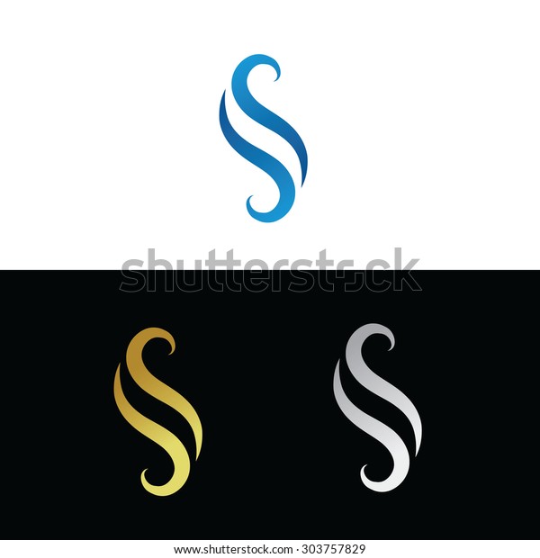 Two Curves Forming Abstract Letter S Stock Vector (Royalty Free ...