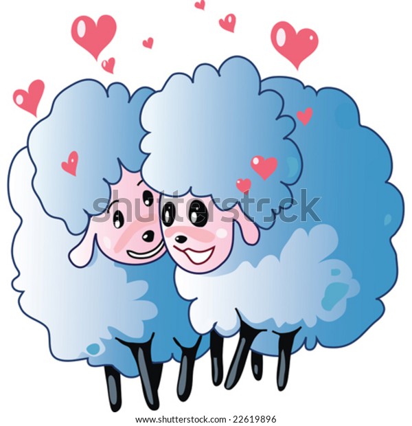 Two Cute Sheep Love Stock Vector (Royalty Free) 22619896 | Shutterstock