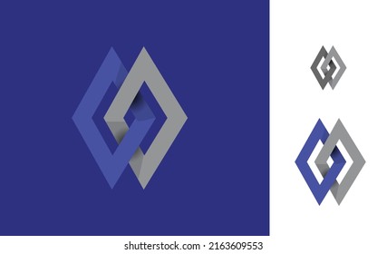Two Diamond Chain Together Logo Modern Stock Vector (Royalty Free ...