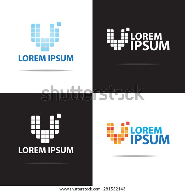 Two Different Company Logo Design By: vector de stock (libre de ...