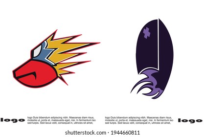 Two Different Game Logos Attractive Nice Stock Vector (Royalty Free ...