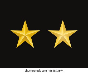 Two Different Gold Stars Stock Vector (Royalty Free) 664893694 ...