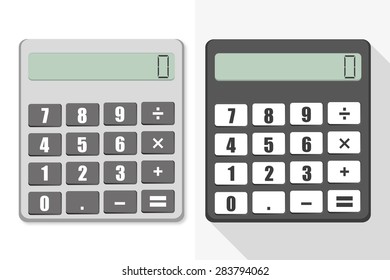 Two Different Styles Calculator Vector Illustration Stock Vector ...