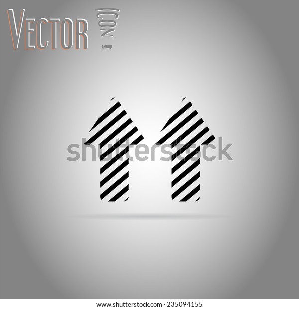 Two Directional Arrows Flat Design Style Stock Vector (Royalty Free ...