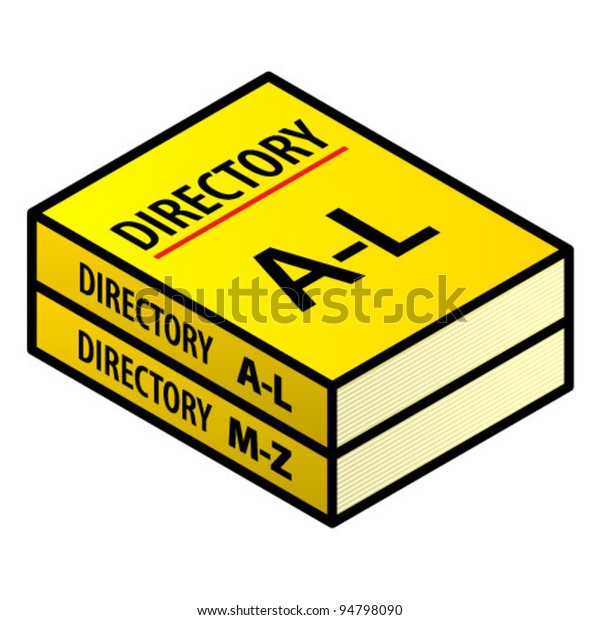 Two Directory Books Names Al Mz Stock Vector (Royalty Free) 94798090