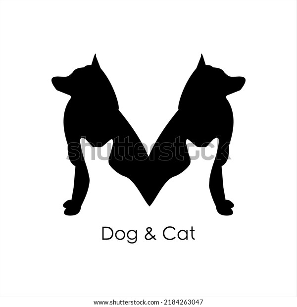 Two Dogs Two Cats Logo Design: เวกเตอร์สต็อก (ปลอดค่าลิขสิทธิ์ ...