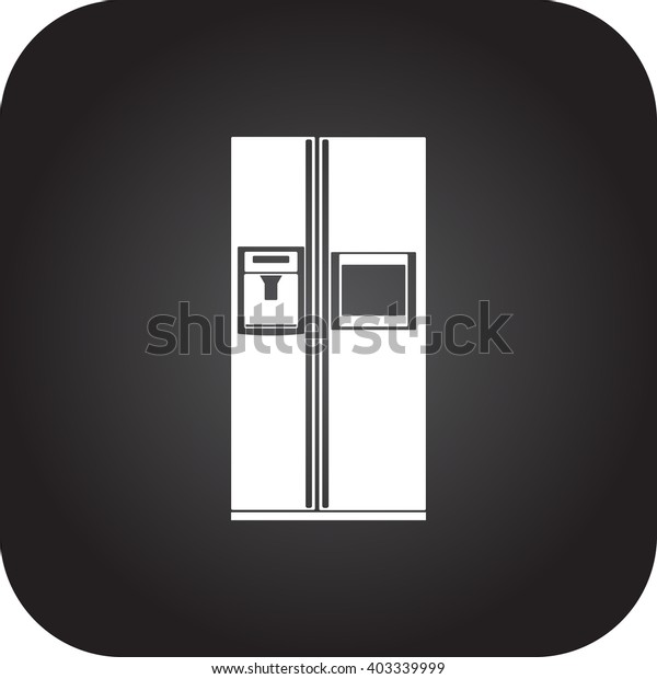Two Doors Smart Refrigerator Sign Simple Stock Vector (Royalty Free ...
