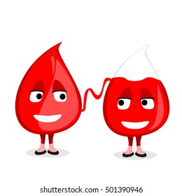Two Drops Blood Blood Transfusion Vector Stock Vector (Royalty Free ...