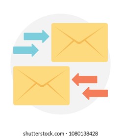 Two Emails Outgoing Incoming Arrows Concept Stock Vector (Royalty Free ...