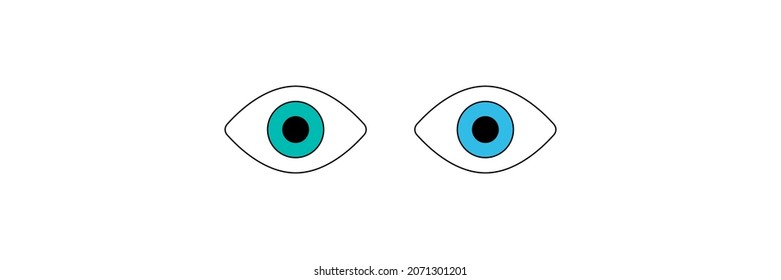 Two Eyes Different Colors Stock Vector (Royalty Free) 2071301201 ...