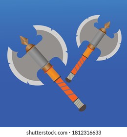 Two Fantasy Battle Axes Weapon Game Stock Vector (Royalty Free ...