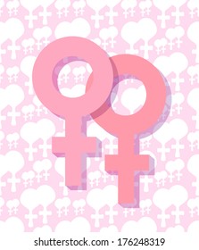 Two Female Symbol Stock Vector (Royalty Free) 176248319 | Shutterstock