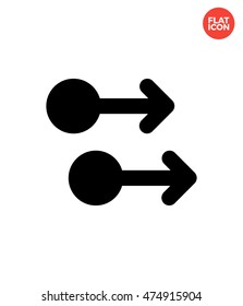 Two Finger Drag Right Icon Flat Stock Vector (Royalty Free) 474915904 ...
