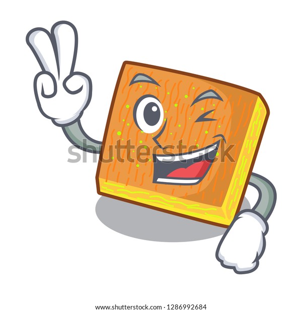 Two Finger Kunafa Cartoon On Wooden Stock Vector (Royalty Free ...