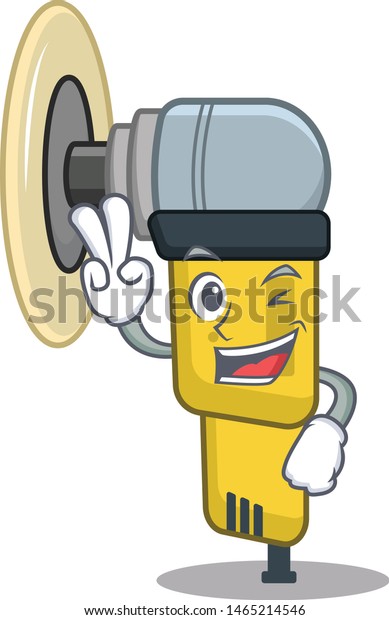 Two Finger Pneumatic Sander Cartoon Drawer Stock Vector (Royalty Free ...